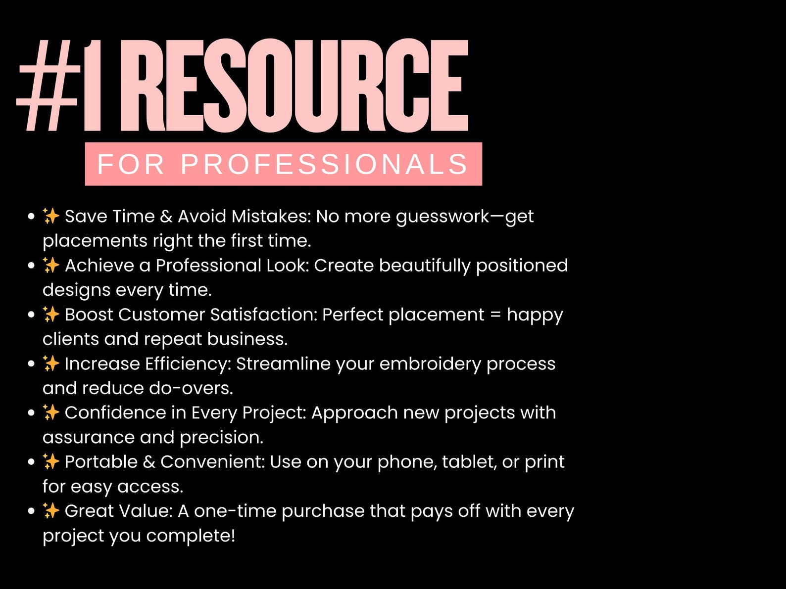 Embroidery Sizing Guide, Embroidery Placement Guide, Handbook for ...