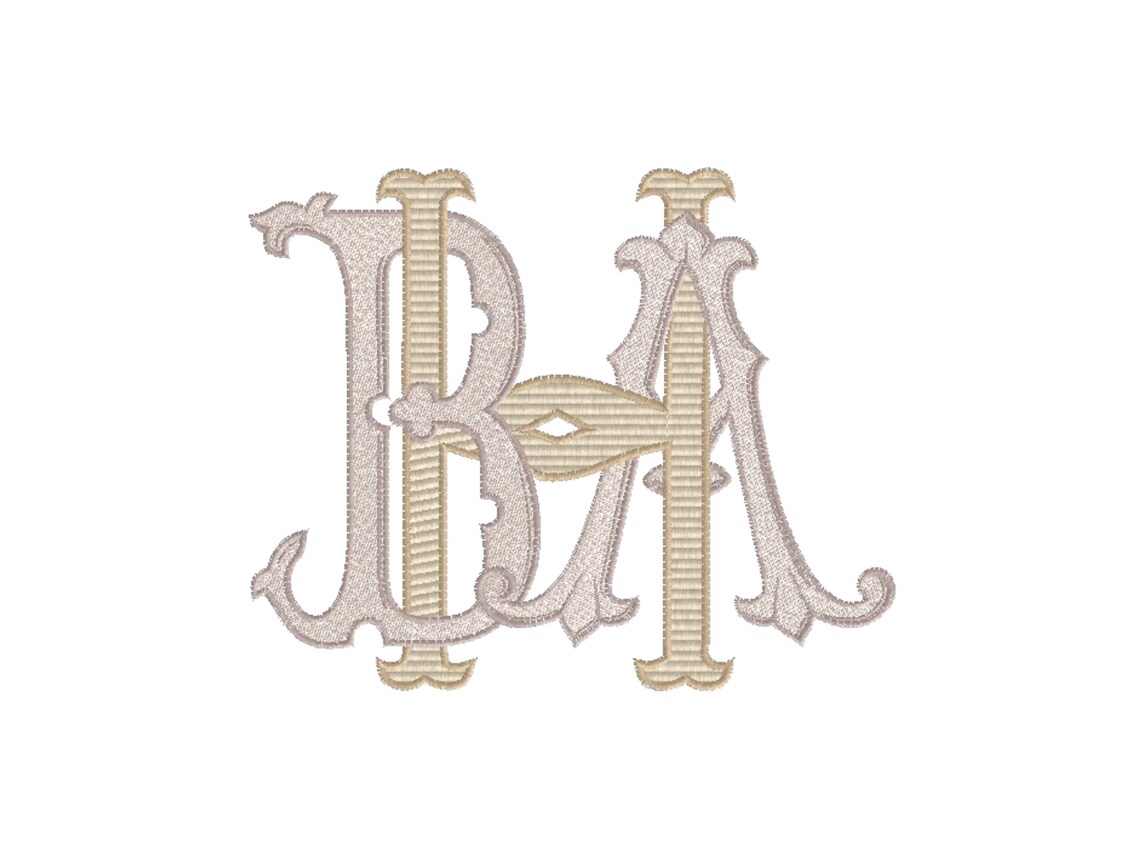 Custom Wedding Monogram, Intertwined Monogram Font, Fancy Monograms ...