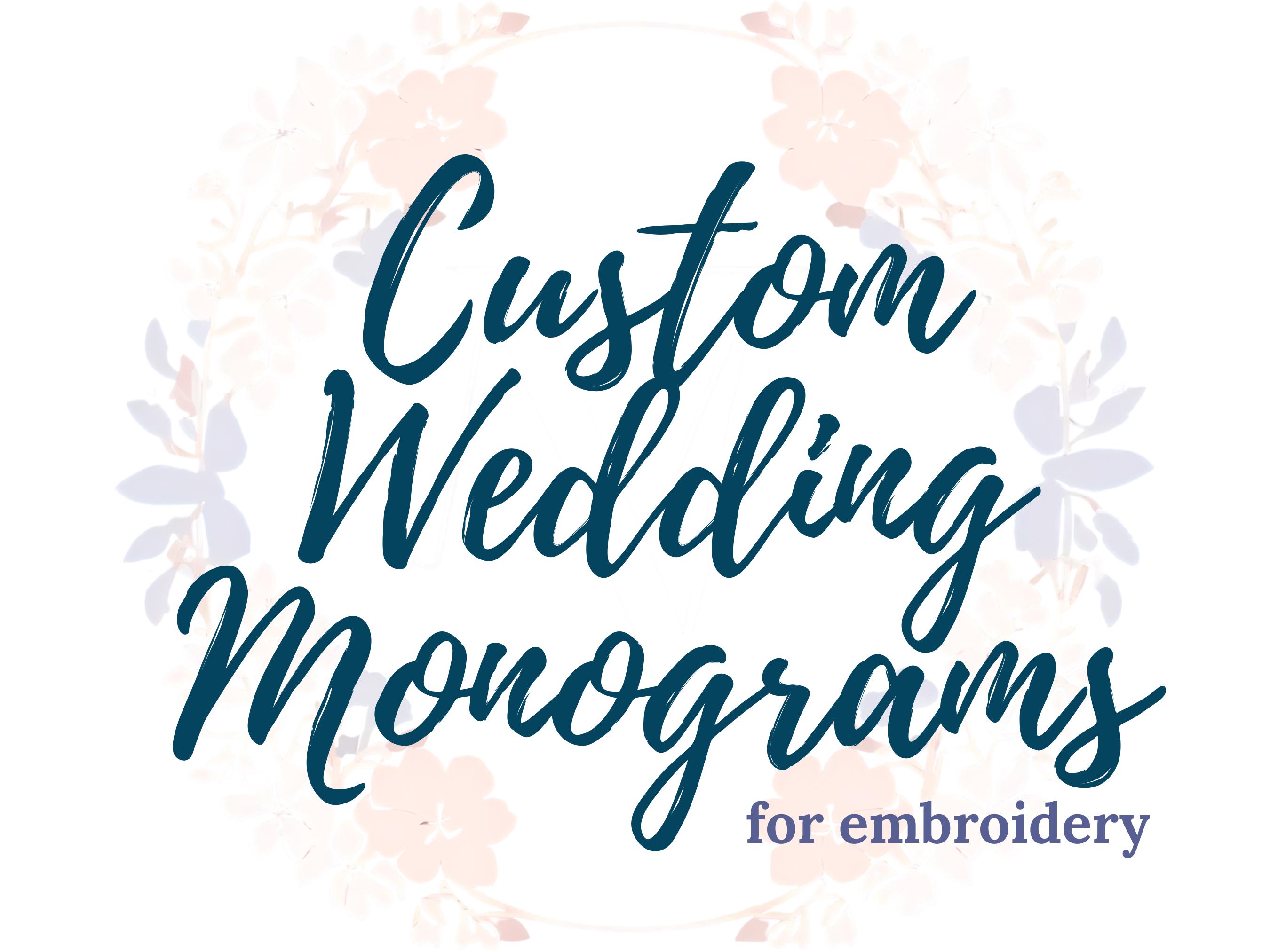 Custom Wedding Monogram, Intertwined Monogram Font, Fancy Monograms ...