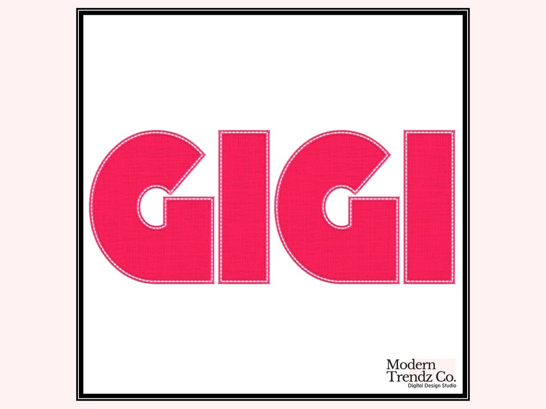 Gigi Applique Embroidery Design, Gigi Embroidery Design, Gigi ...