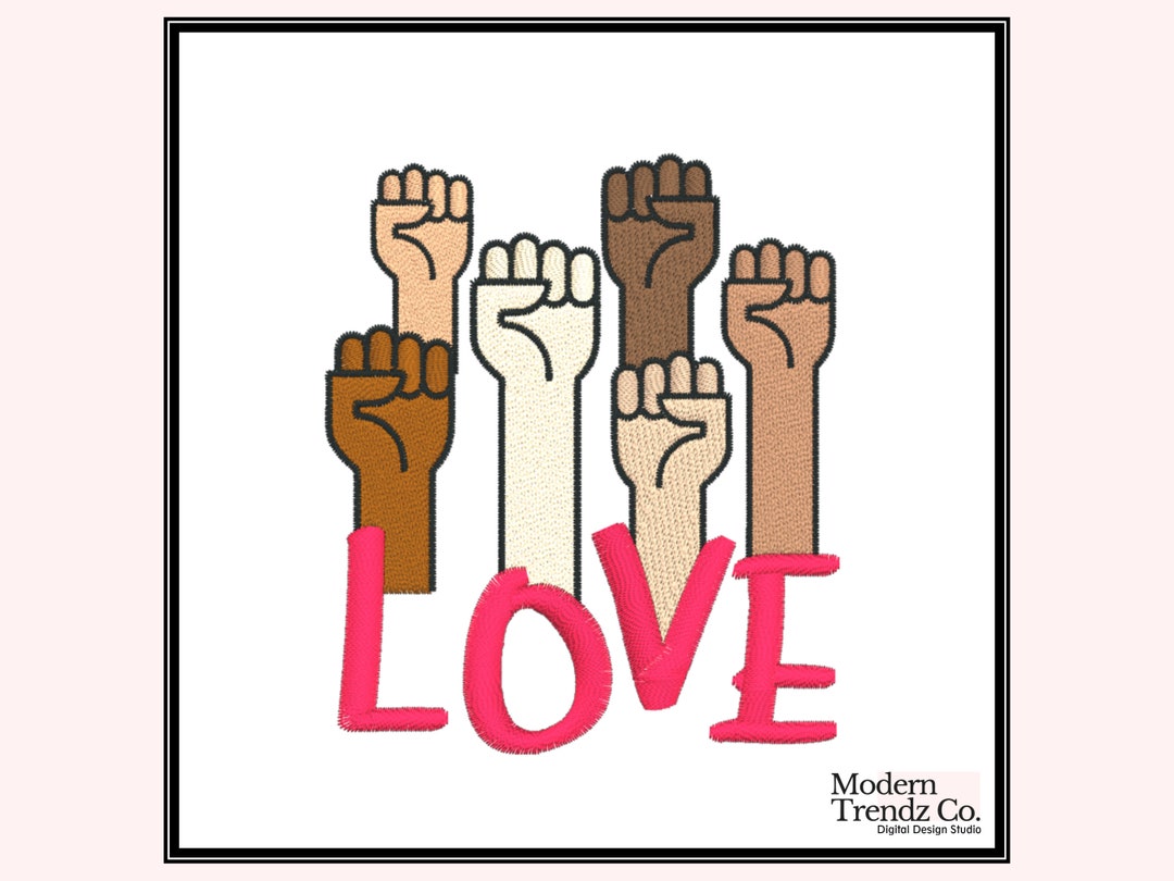 BLM Embroidery Design, Love Embroidery Design, Love Embroidery, BLM ...