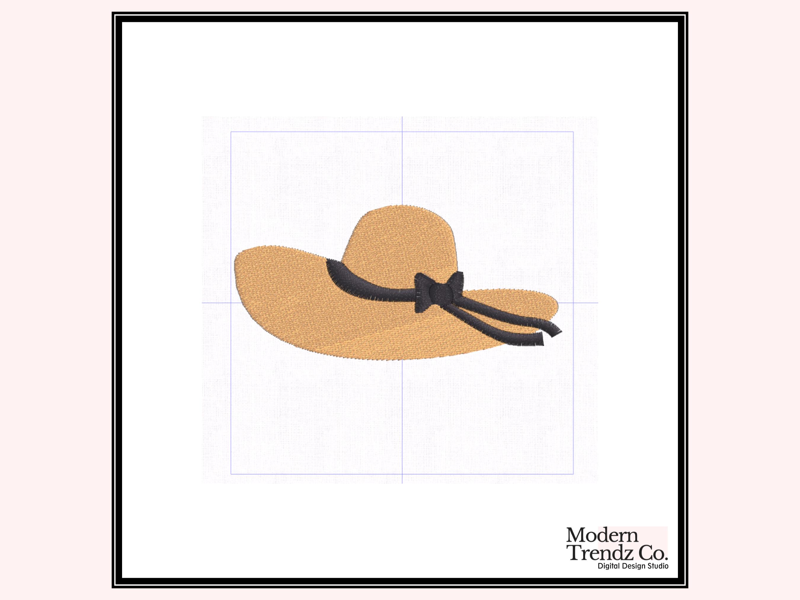 Sun Hat Embroidery Design, Summer Embroidery Designs, Summer Embroidery ...