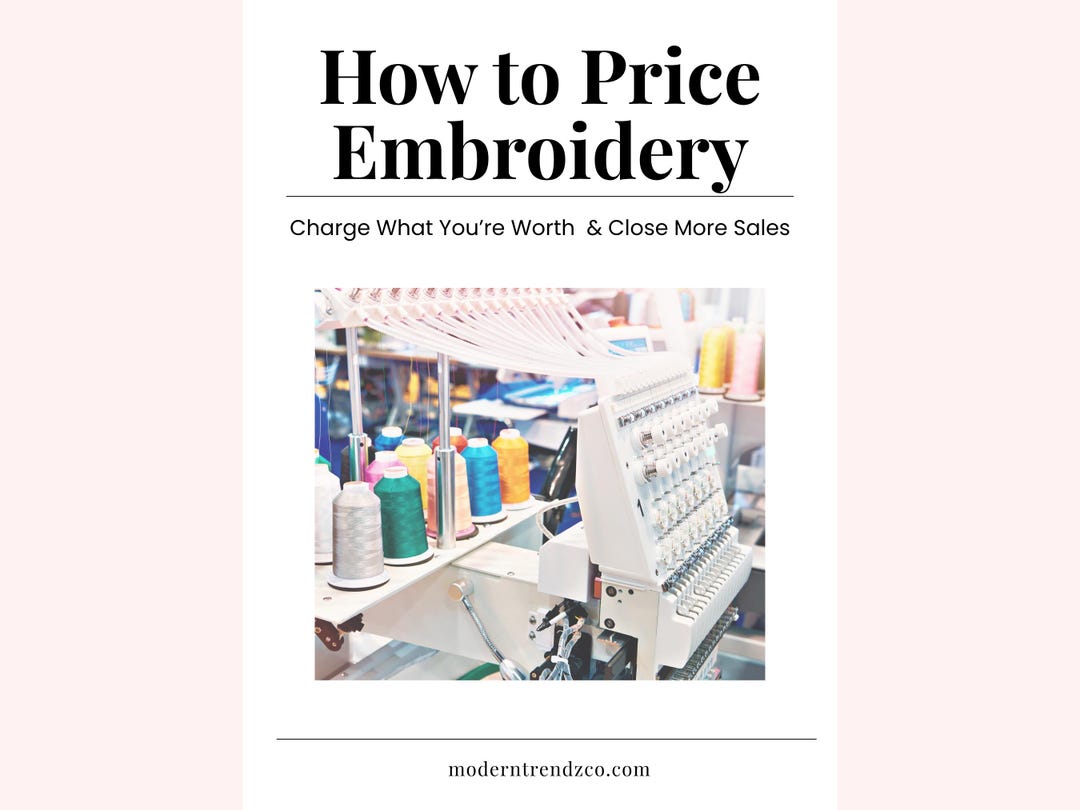 How to Price Embroidery, Embroidery Pricing Guide, Handbook for ...