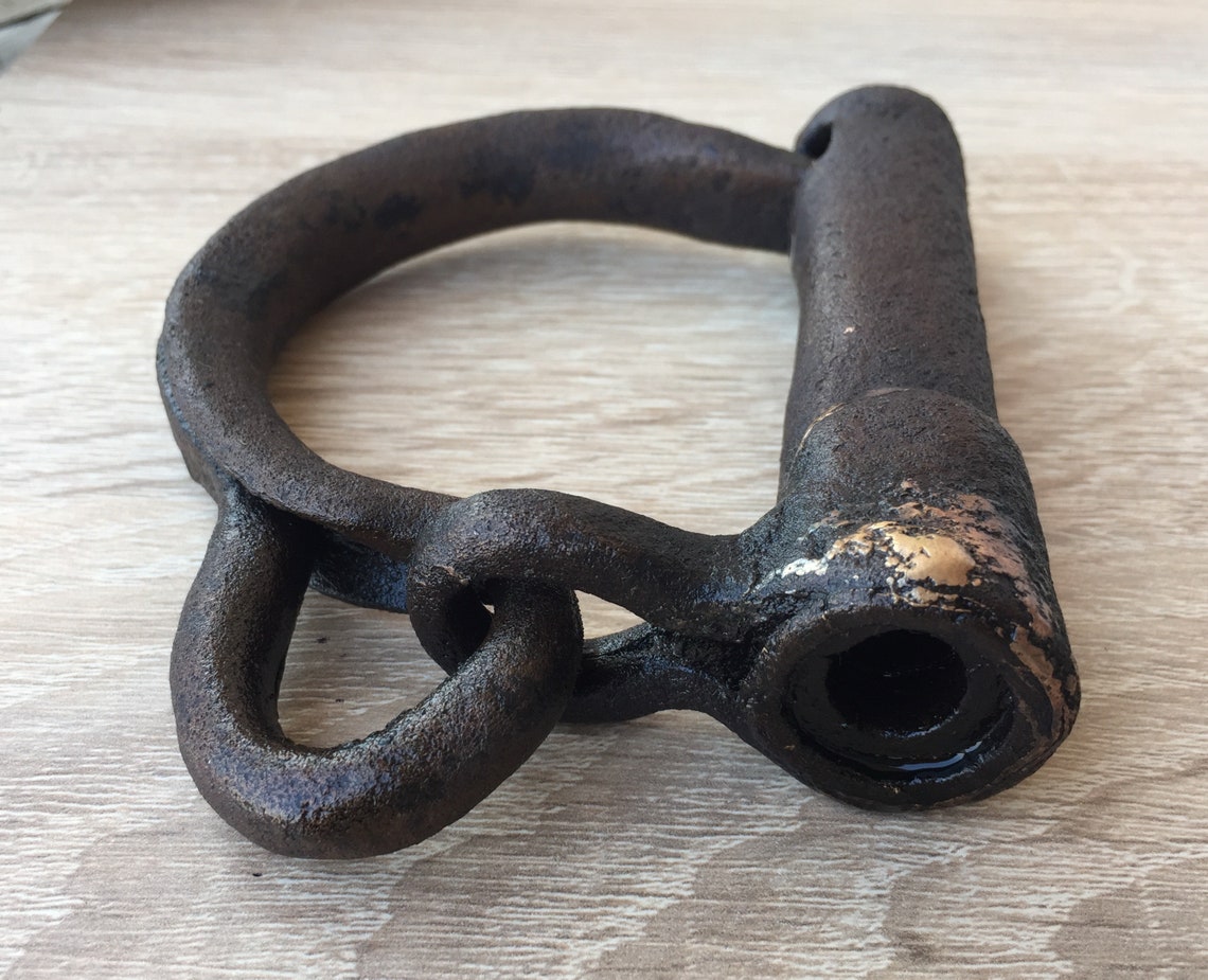 Ancient Iron hand-forged shackles from 18-19 century Antique | Etsy