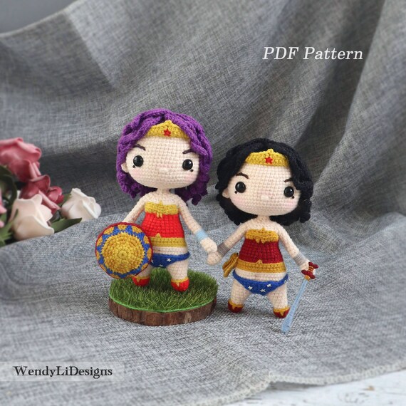 Wonder Woman Amigurumi/crochet Doll Pattern English PDF - Etsy
