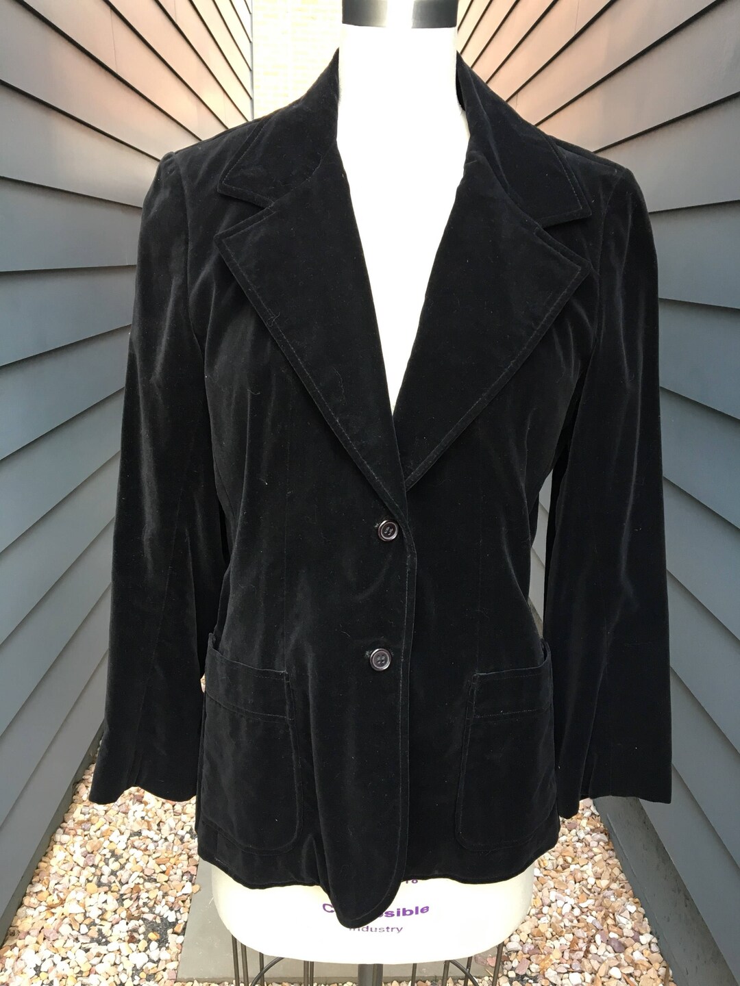 Vintage Velvet Jacket // Velvet Blazer Jacket // Cotton Velvet Jacket ...
