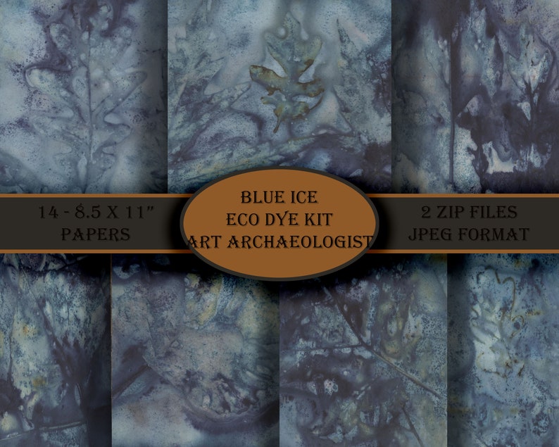 Blue Ice Eco Dye Paper Kit. 14 - 8.5 X 11" Papers. 2 Zip Files Jpeg ...