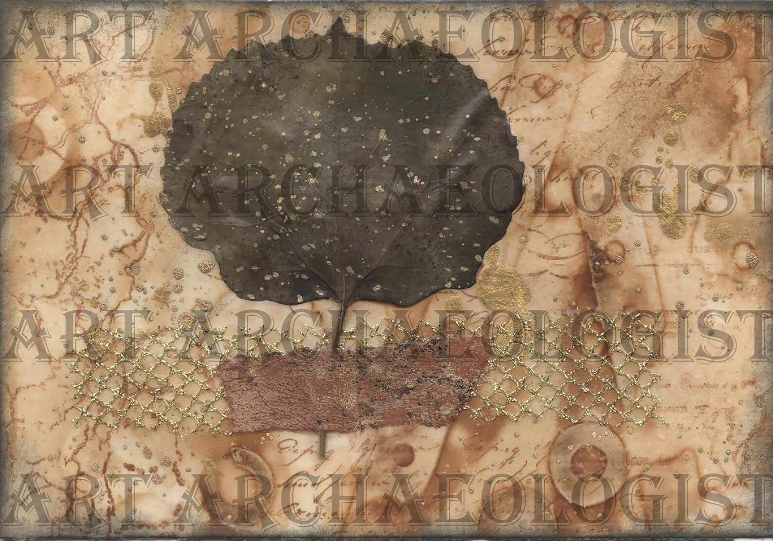 Handmade Cards. Vintage Leaf Art Cards Set 4. 12 Raw Cards, 12 Art ...