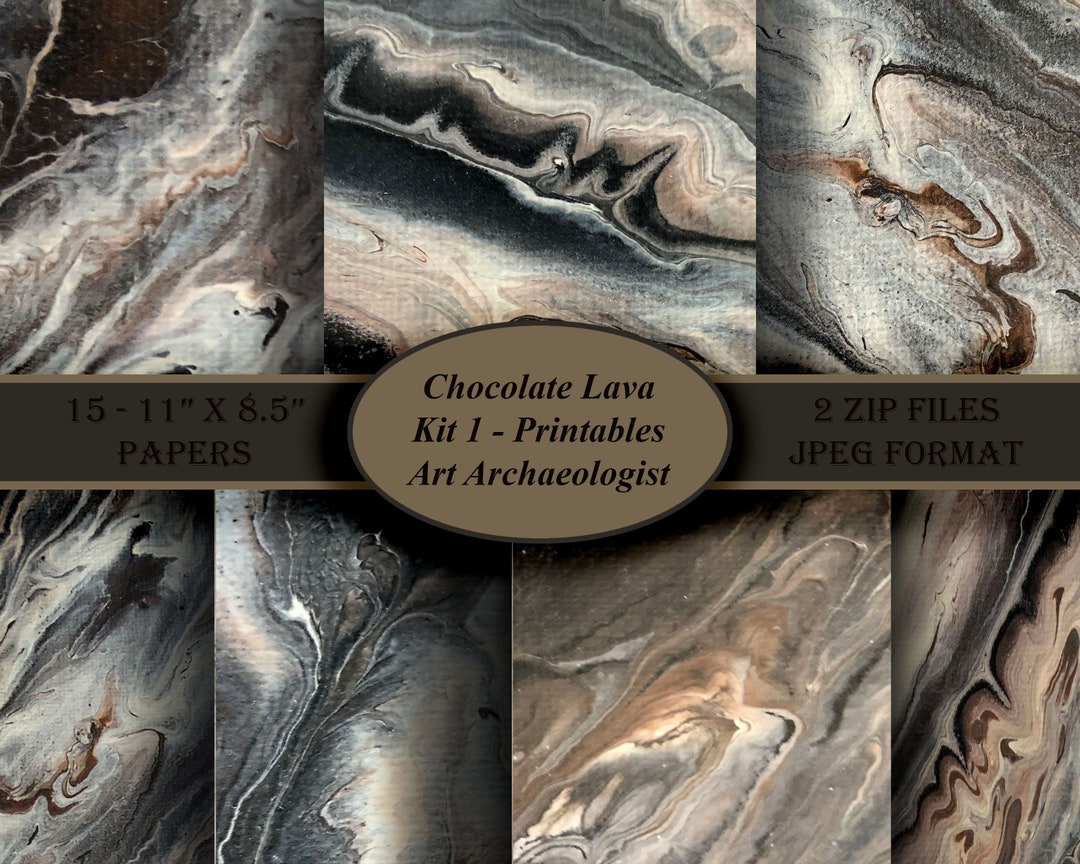 Chocolate Lava Printable Kit 1. 15 - 8.5 X 11" Pages. 2 Zip Files. Jpeg ...