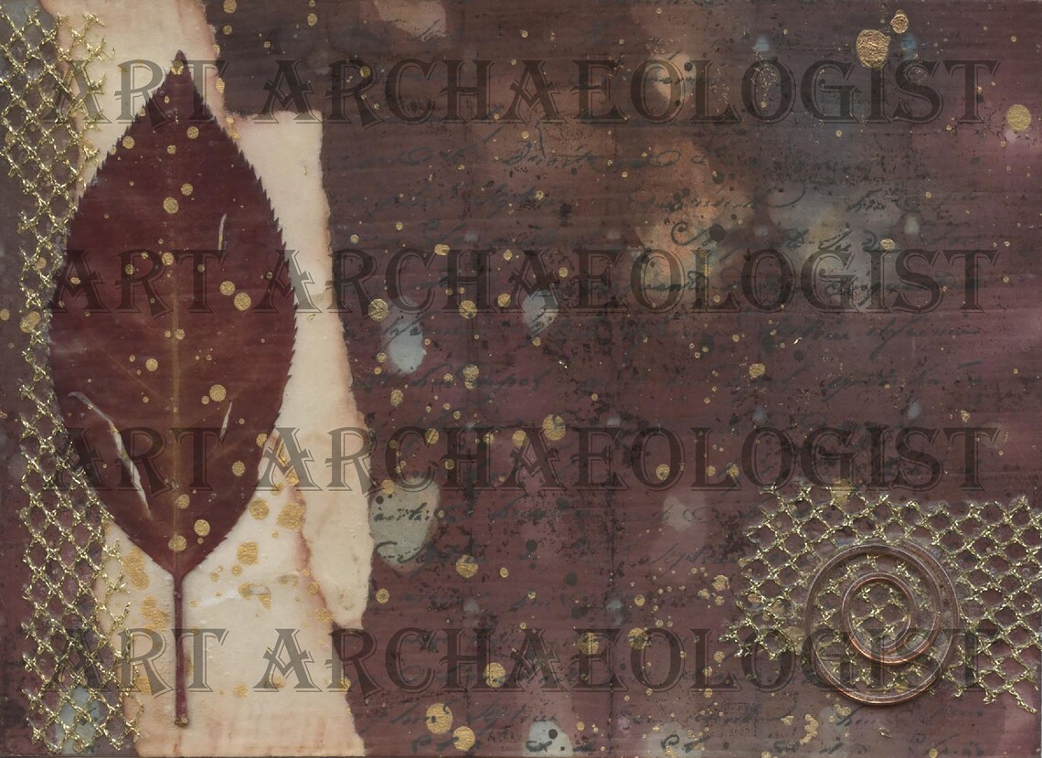 Handmade Cards. Rust Grunge Art Cards Set 3. 12 Raw Cards, 12 Art Cards ...