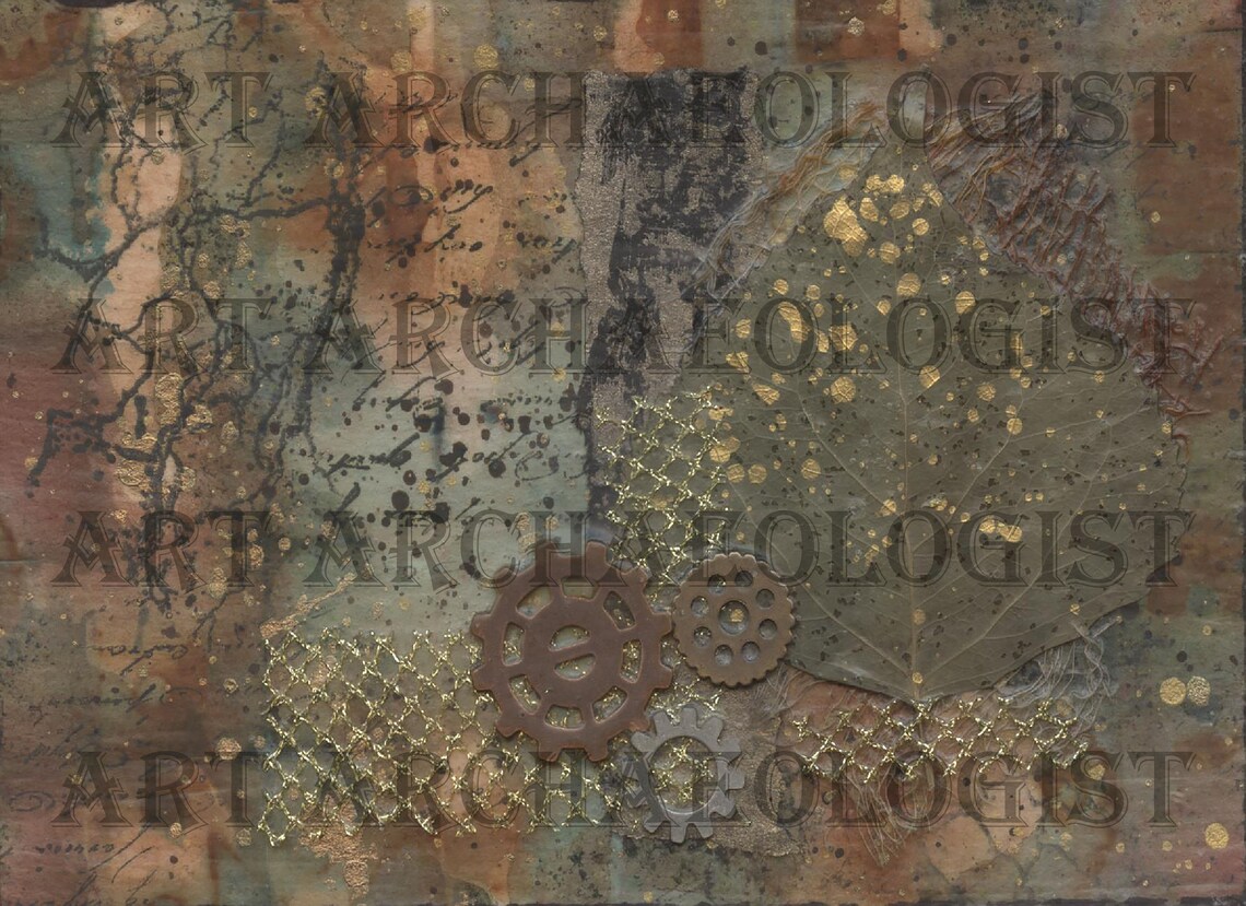 Handmade Cards. Rust Grunge Art Cards Set 2. 12 Raw Cards 12 - Etsy