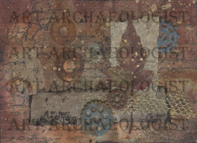 Handmade Cards. Rust Grunge Art Cards Set 2. 12 Raw Cards, 12 Art Cards ...