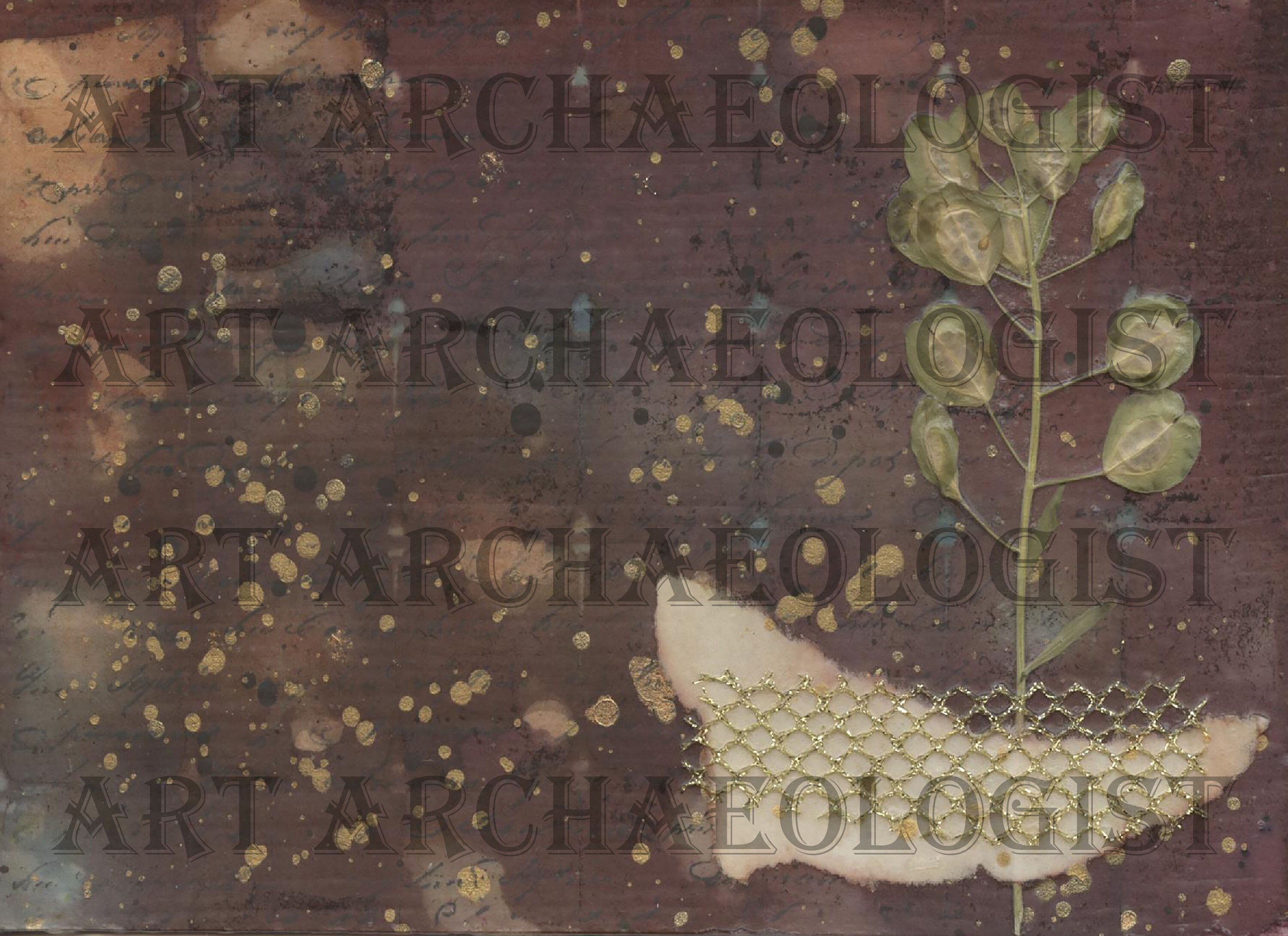 Handmade Cards. Rust Grunge Art Cards Set 3. 12 Raw Cards, 12 Art Cards ...