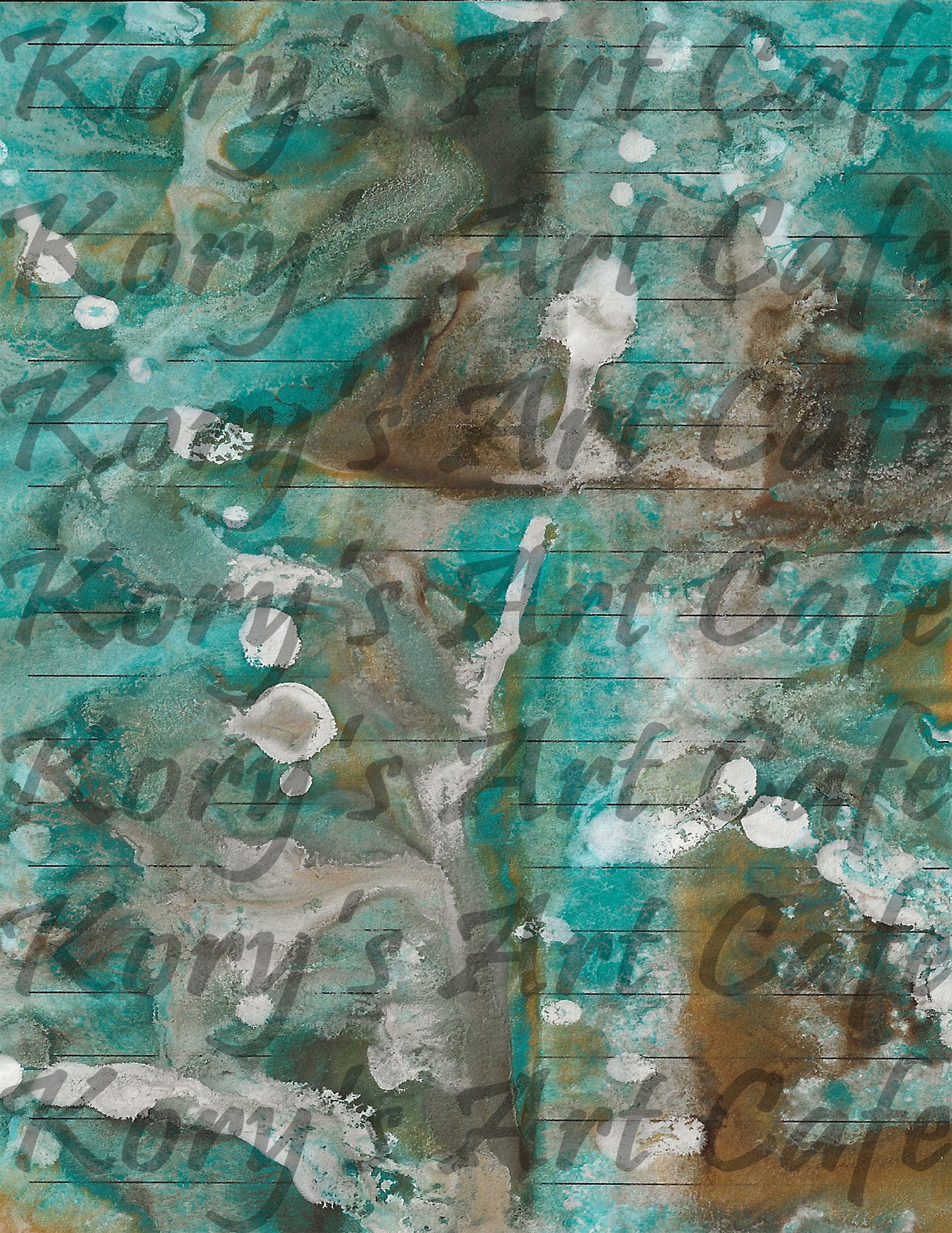Turquoise Earth Tone Paper Kit. 38 - 4.5" X 6.75" Gorgeous Earth Toned ...