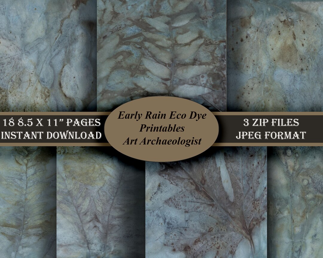 Early Rain Eco Dyes. Printable/instant Download 18 - 8.5 X 11" Pages. 3 ...