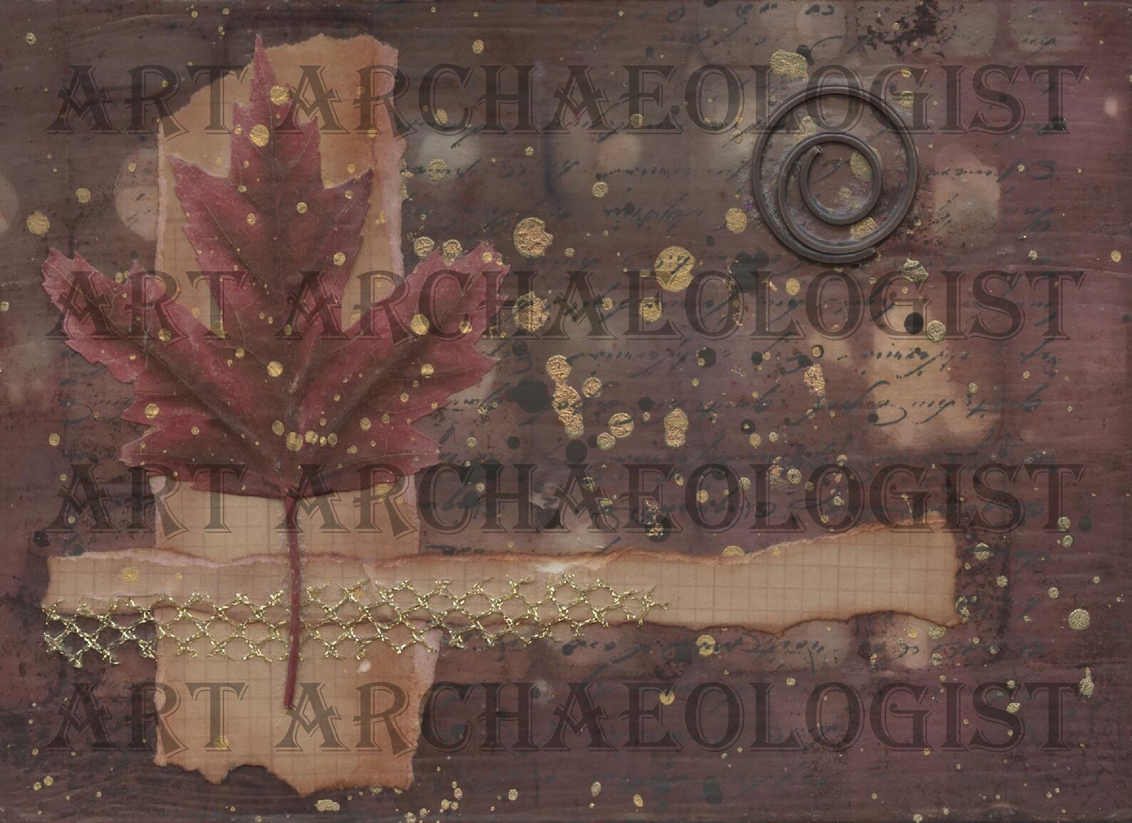 Handmade Cards. Rust Grunge Art Cards Set 3. 12 Raw Cards, 12 Art Cards ...