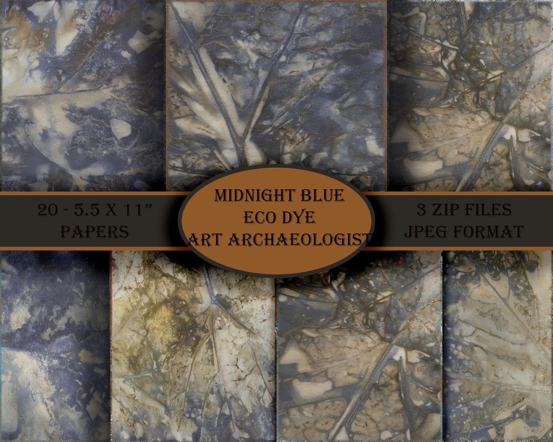 Midnight Blue Eco Dye Paper Kit. 20 - 5.5" X 11" Printables. - Etsy