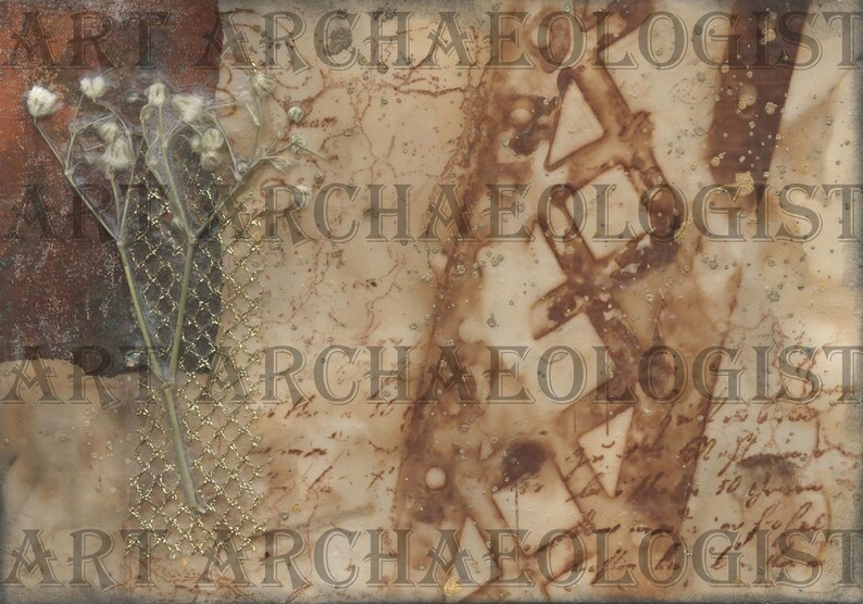 Handmade Cards. Vintage Leaf Art Cards Set 4. 12 Raw Cards, 12 Art ...