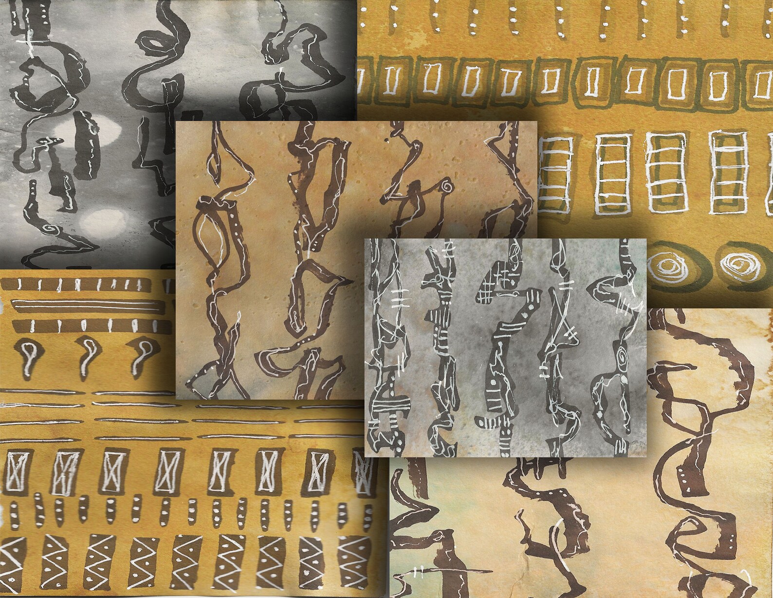 TRIBAL MARKINGS Kit 1 HUGE 47 Piece Kit Various Sizes Instant Download ...