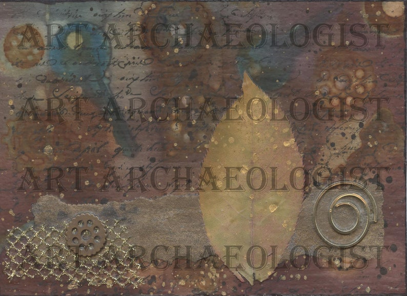 Handmade Cards. Rust Grunge Art Cards Set 2. 12 Raw Cards, 12 Art Cards ...