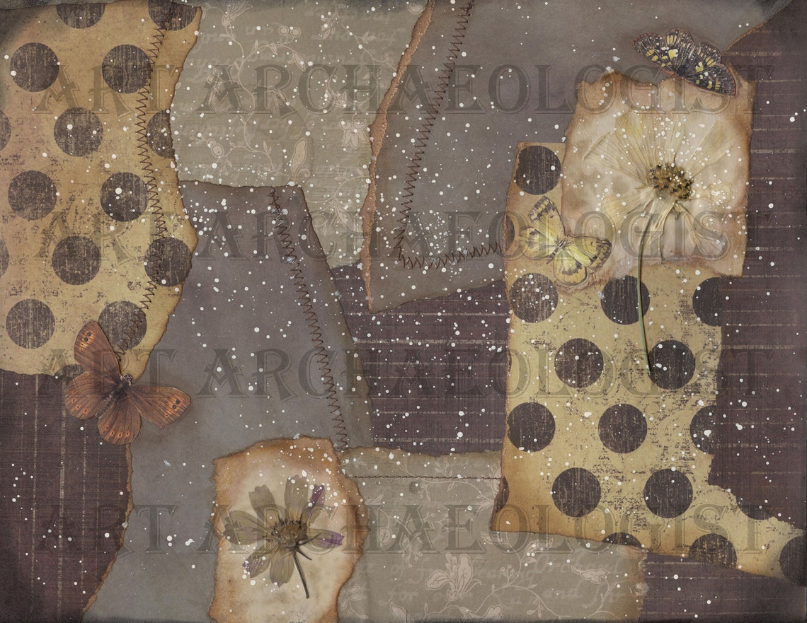 Junk Journal Collage Kit 1. Kit Includes 8 8.5 X 11 Designer Paper. 2 ...