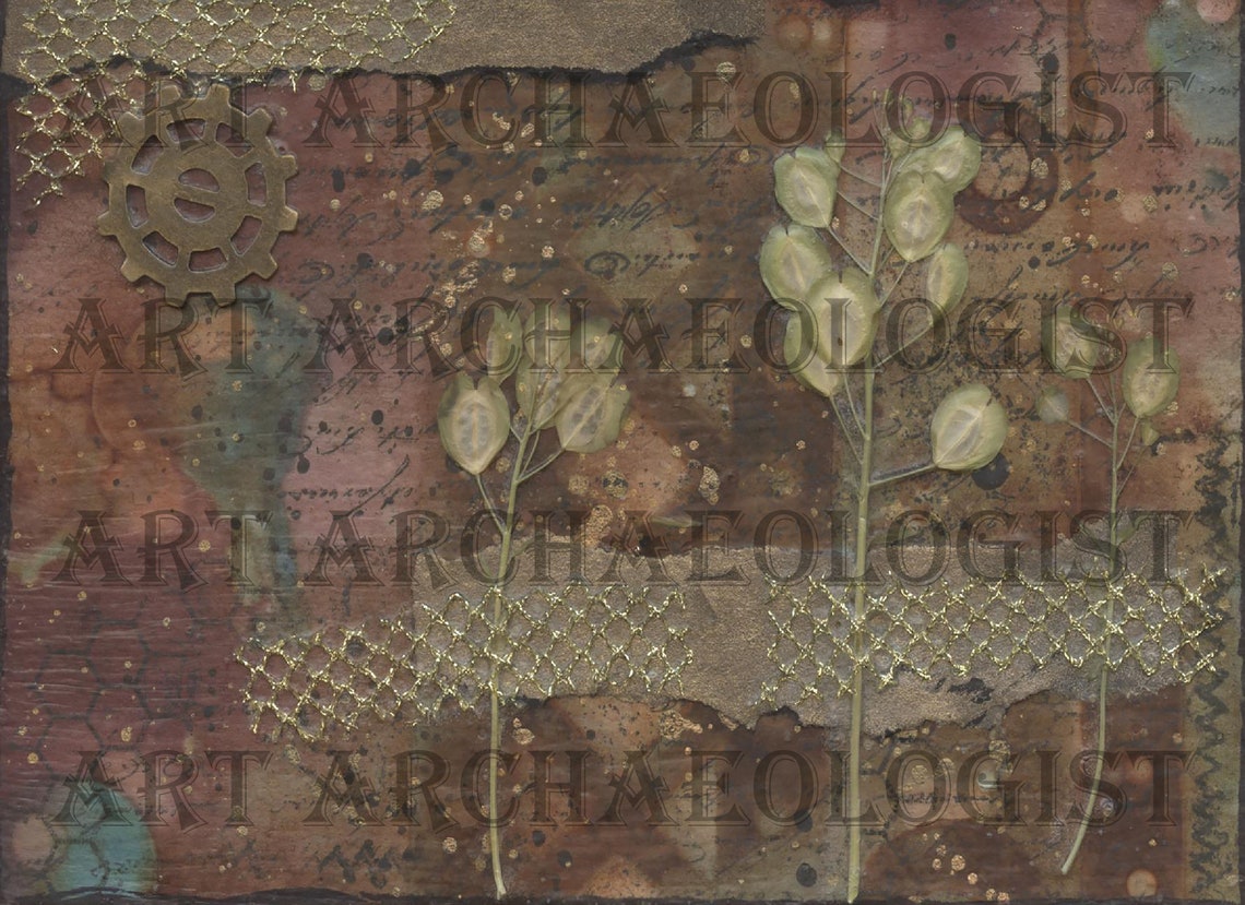 Handmade Cards. Rust Grunge Art Cards Set 2. 12 Raw Cards 12 - Etsy