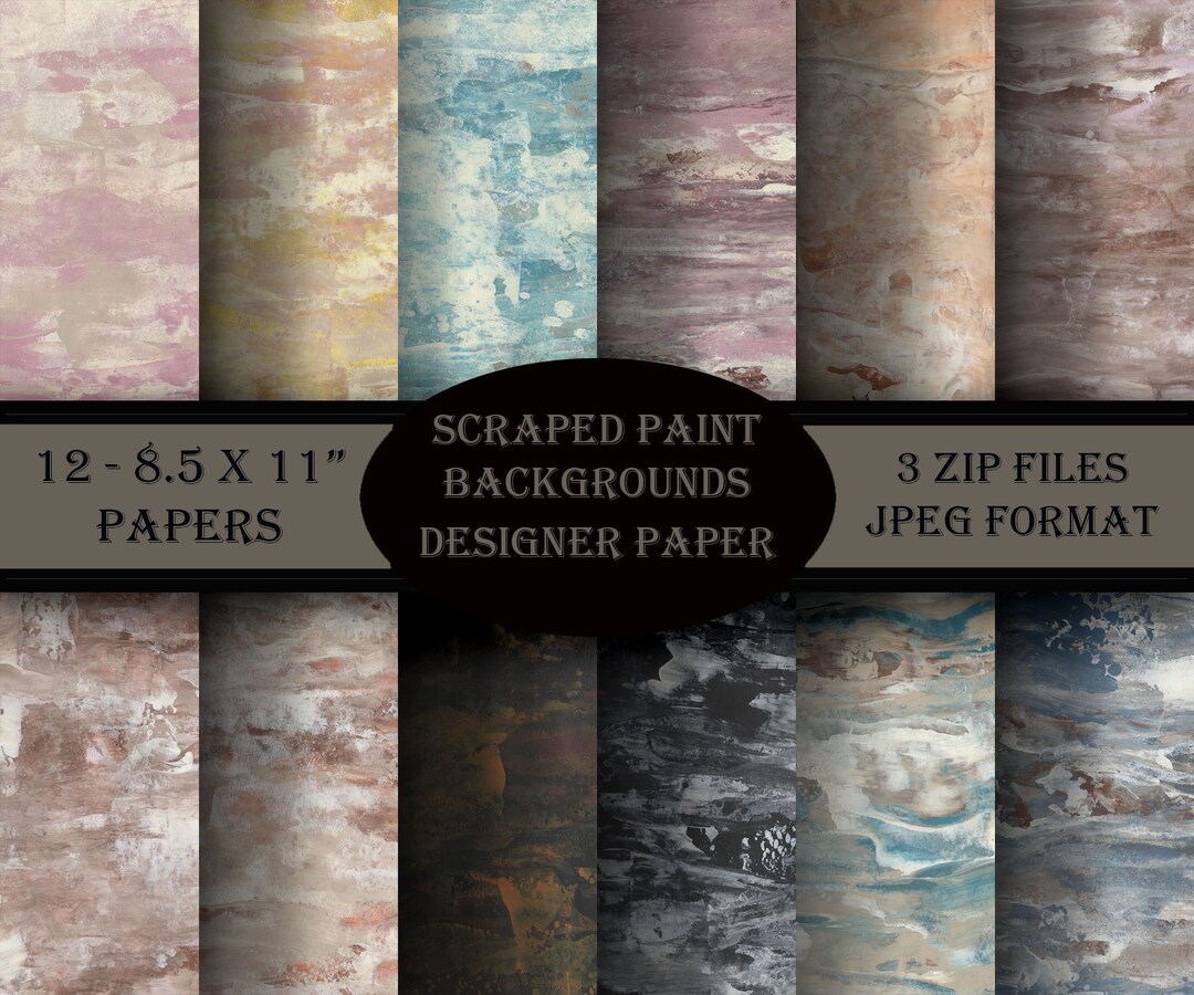 Scaped Paper Backgrounds. Kit Includes 12 - 8.5x11" Papers. 3 Zip Files ...