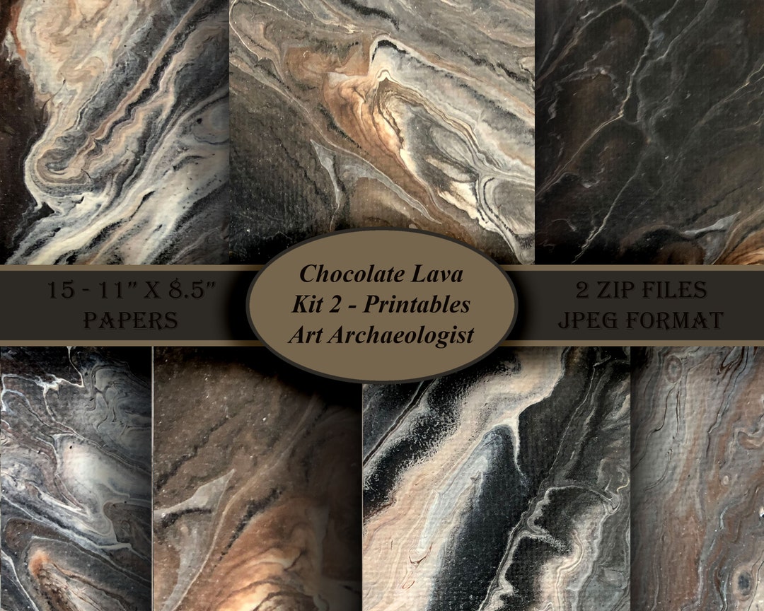 Chocolate Lava Printable Kit 2. 15 - 8.5 X 11" Pages. 2 Zip Files. Jpeg ...