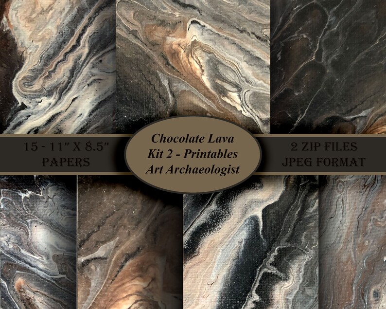 Chocolate Lava Printable Kit 2. 15 - 8.5 X 11" Pages. 2 Zip Files. Jpeg ...