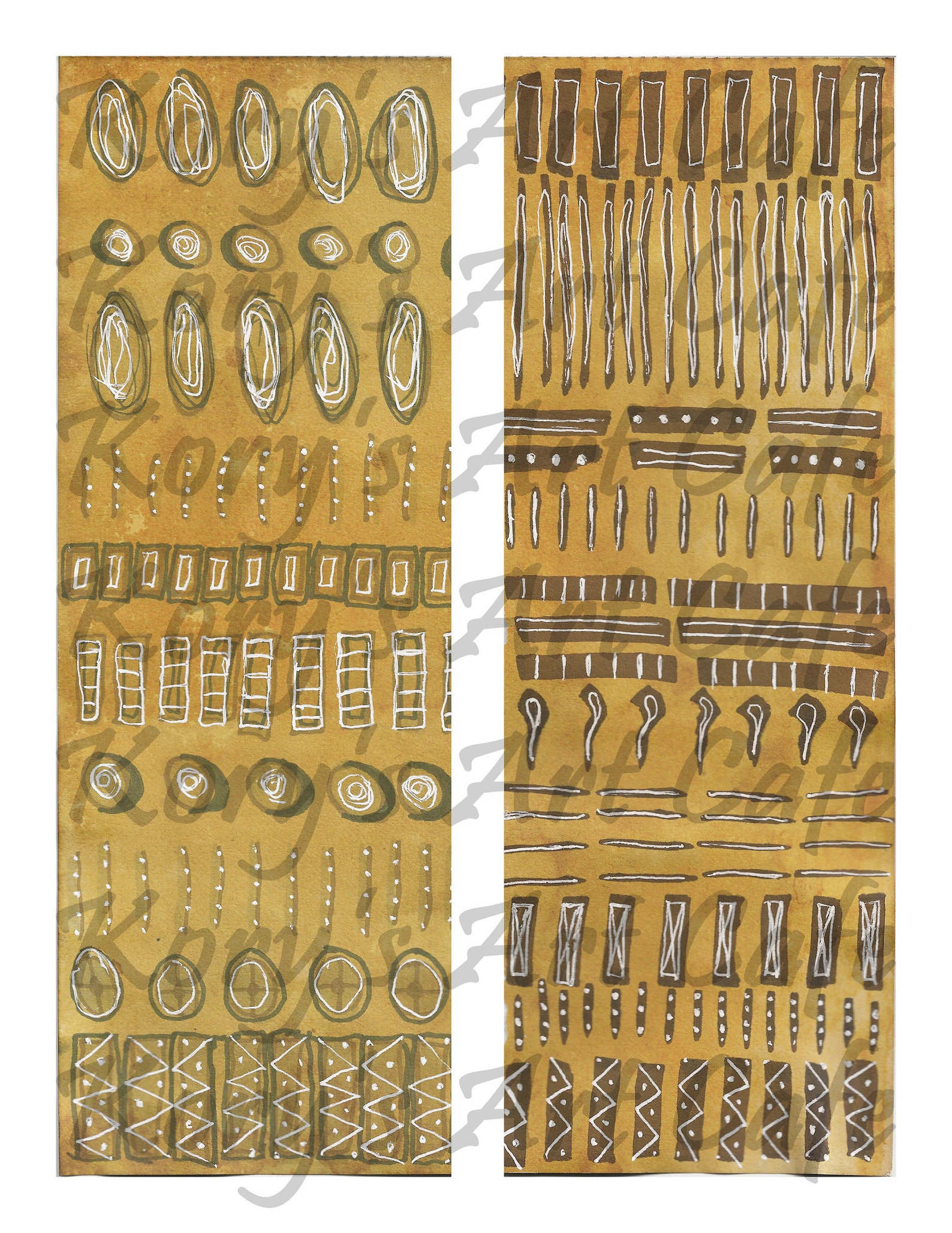TRIBAL MARKINGS Kit 1 - HUGE 47 Piece Kit - Various Sizes - Instant ...