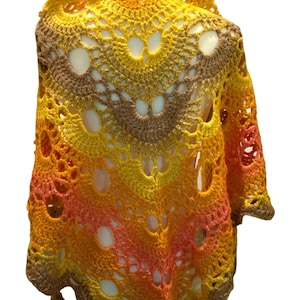 Autumn Inspired Shawl / Shawl Wrap / Crochet Shawl - Etsy