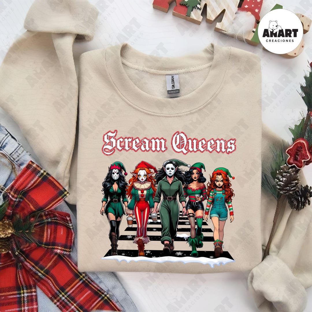 Merry Creepmas Png, Movie Killers Png, Series Killer Xmas Png, Slashing ...