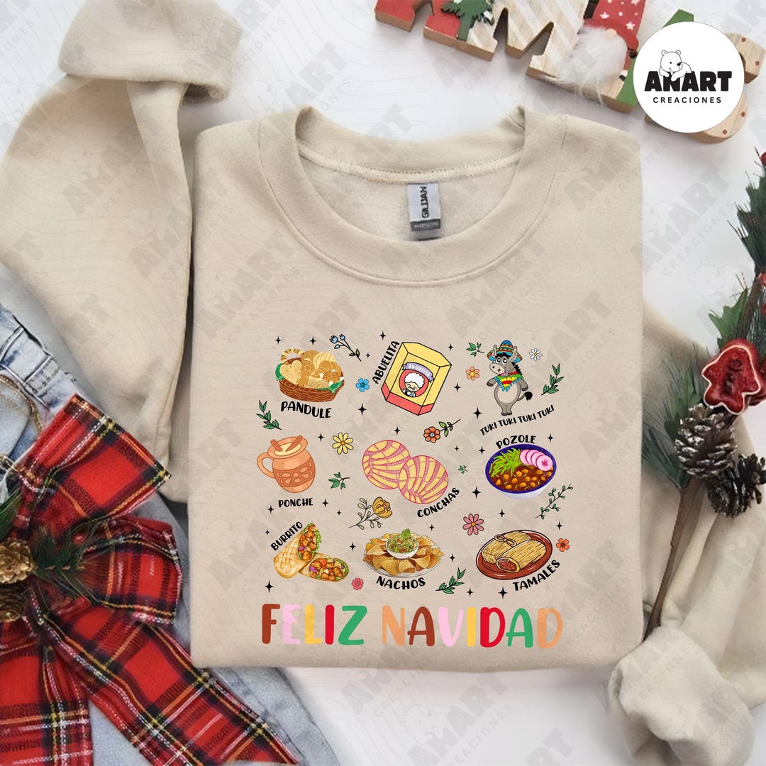 Mexican Christmas PNG, Concha Chirstmas Tree Png, Cafecito and Pan ...