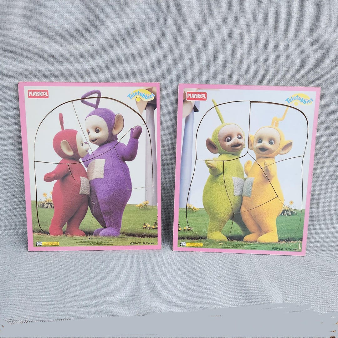Playskool Teletubbies Wood Frame Tray Puzzles - Set of 2 - Etsy