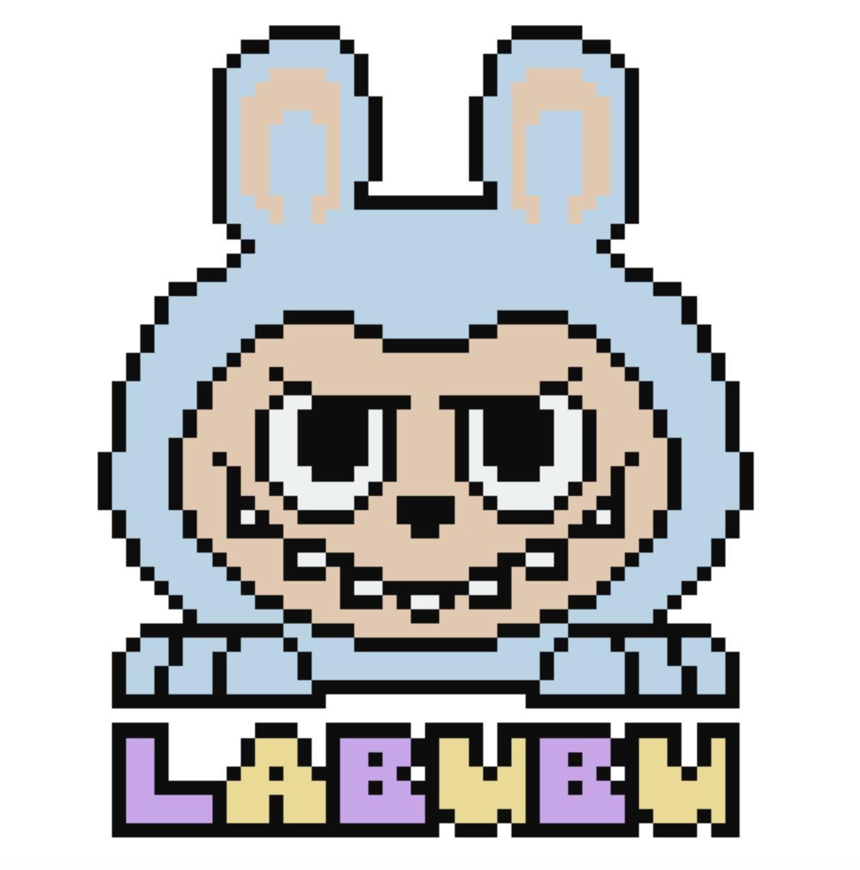 Blue Labubu Cross Stitch PDF Pattern - Etsy