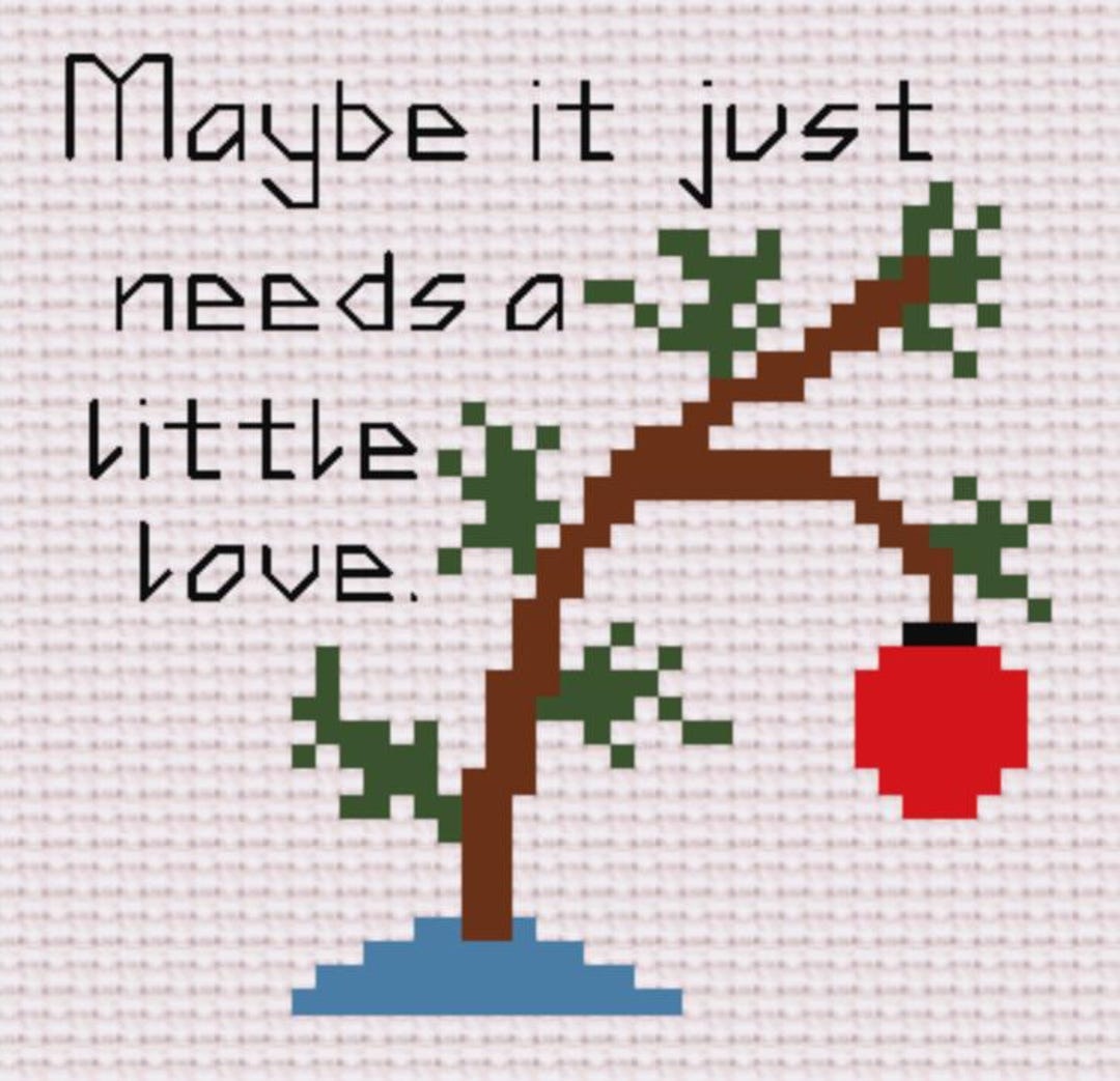 Charlie Brown Christmas Tree Ornament Cross Stitch Pattern PDF - Etsy