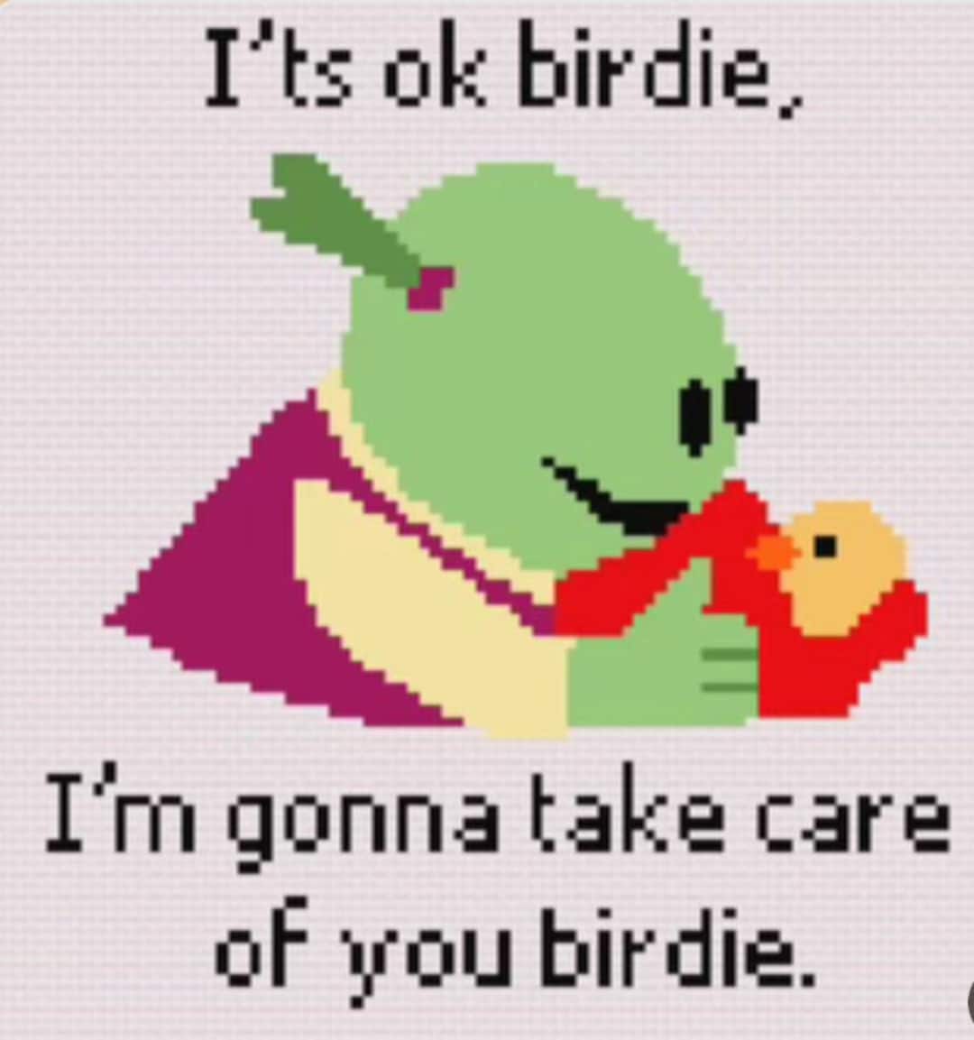 Its Okay Birdie Nanalan' Mona Cross Stitch PDF Pattern - Etsy