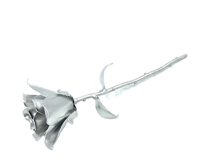 Bare Aluminum Metal Rose With Custom Engraving - Etsy