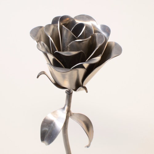 Bare Aluminum Metal Rose With Custom Engraving - Etsy