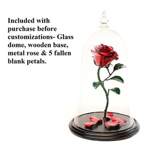 The Enchanted Aluma Rose - Beauty and the Beast Replica With Engravings ...