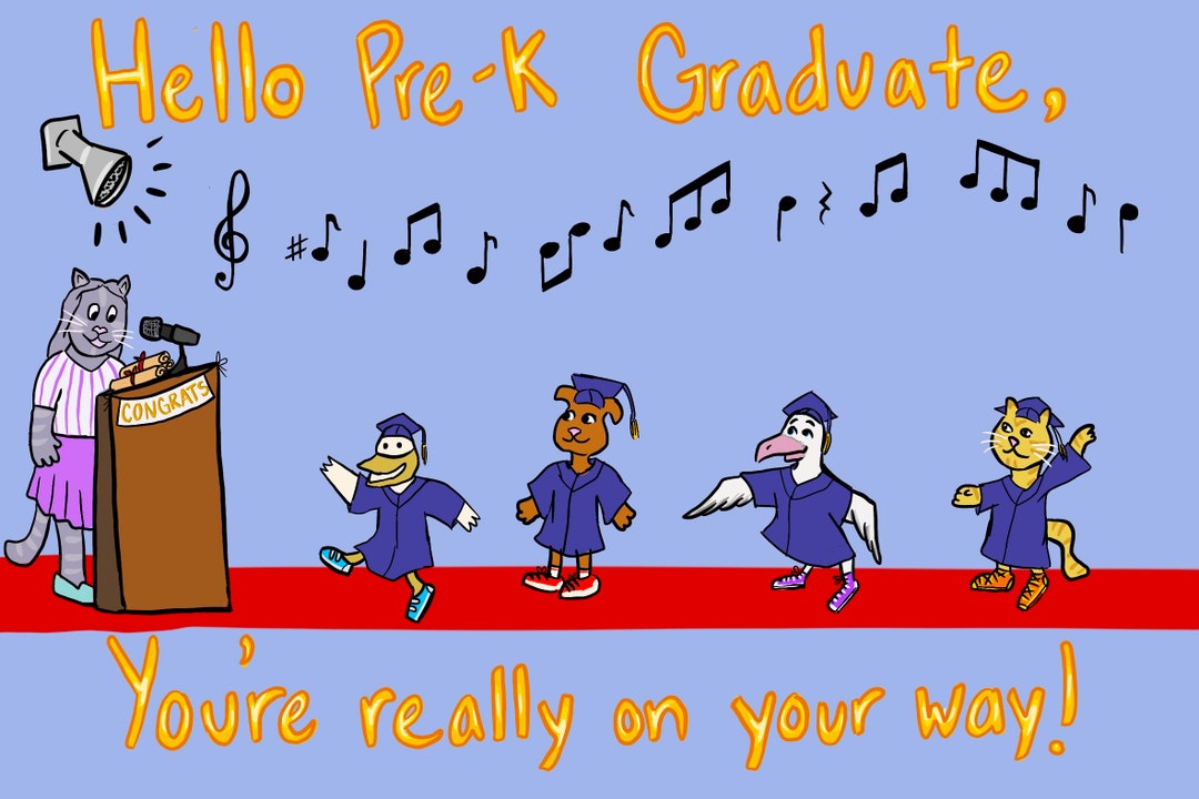 Pre-k Graduation Card - Etsy