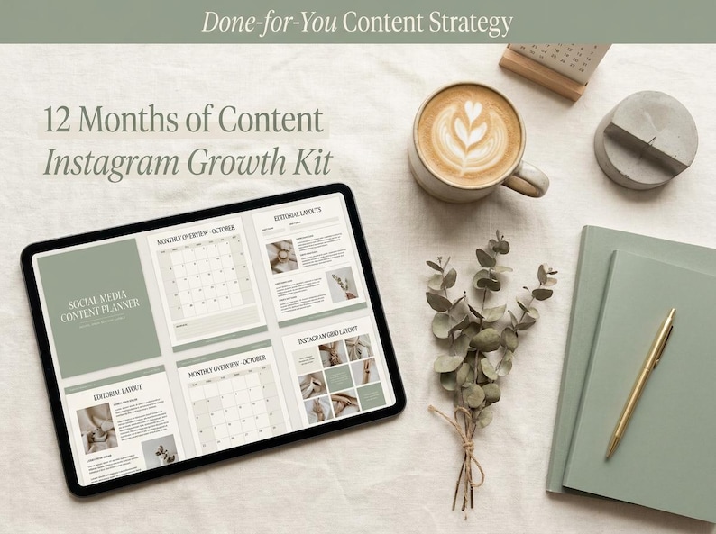 120 Social Media Post Ideas | 12-month Content Planner (digital ...