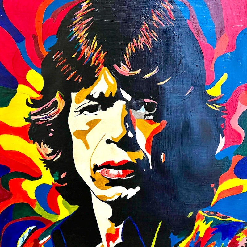 Mick Jagger Painting - Etsy