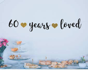 60th Birthday Banner | Etsy