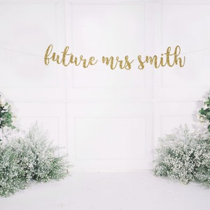 Future Mrs Banner Custom Banner Bridal Shower Banner - Etsy