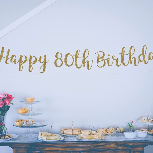 80th Birthday Party Sign - Etsy