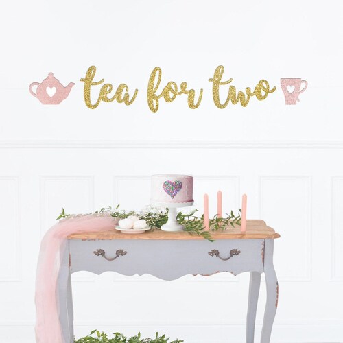 Tea Party Birthday Banner Princess Tea Party Tea for Two - Etsy