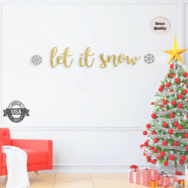 Let It Snow Banner - Etsy