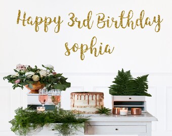 3rd Birthday Banner - Etsy