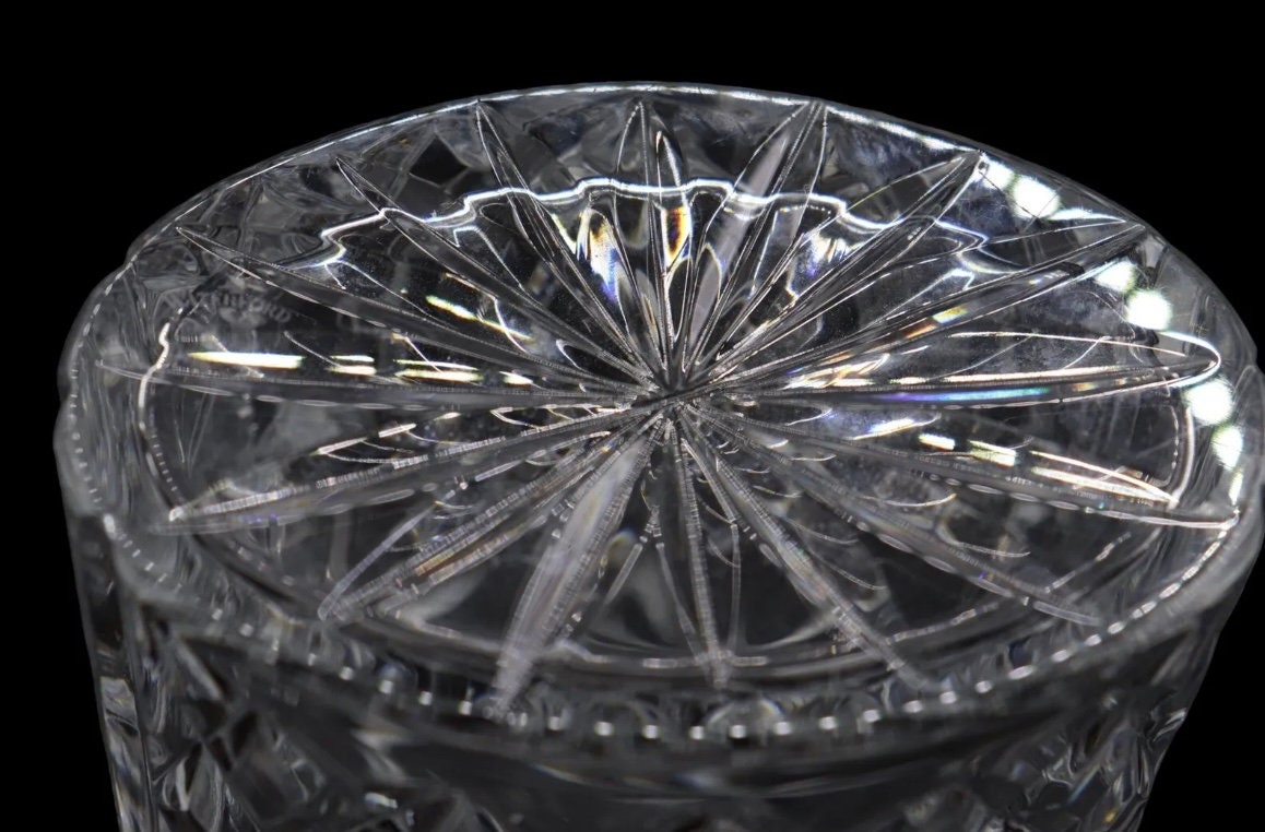 Waterford Crystal “palm Tree” 8” Oval Vase - Etsy